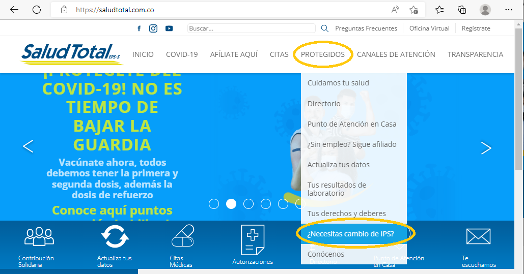 Salud Total EPS certificado de afiliación - Trámites y Diligencias